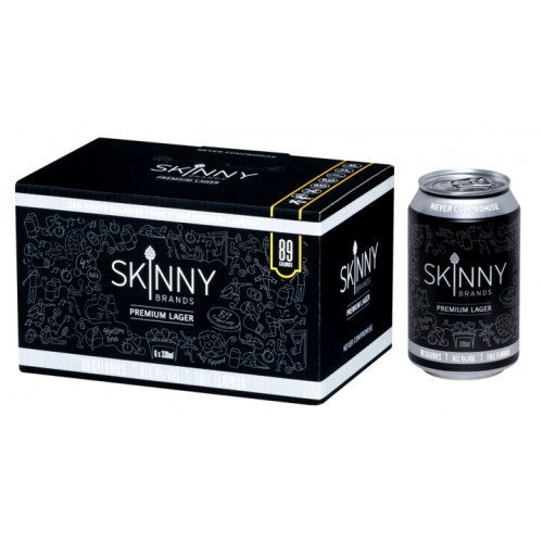Skinny Lager Beer 6 doze x 0.33 l | Gluten Free | Certificata Vegan