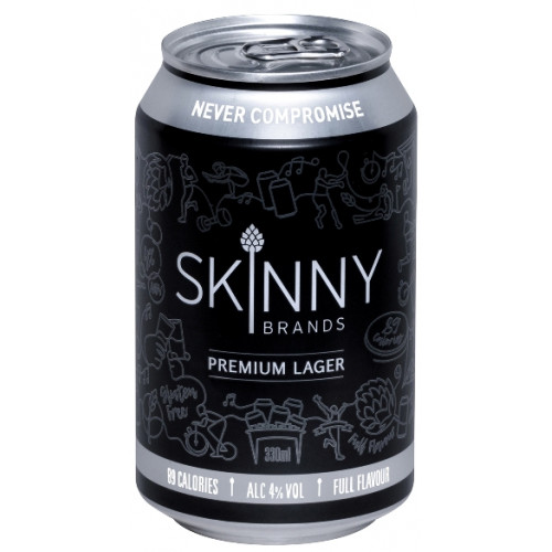 Skinny Lager Beer 6 doze x 0.33 l | Gluten Free | Certificata Vegan